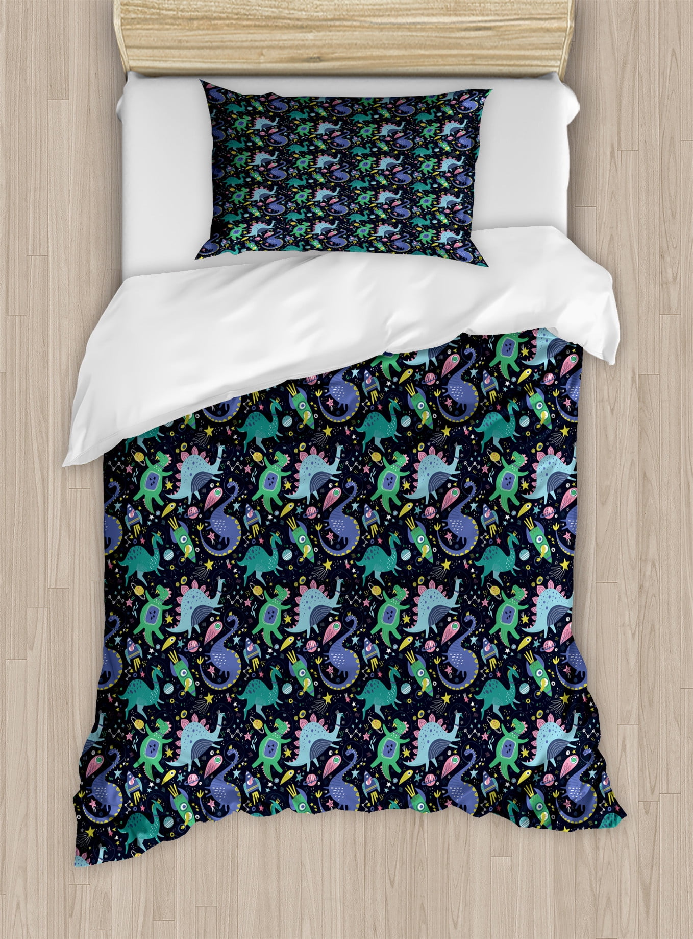 Dragon Duvet Cover Sets, Space Thematic Hand Drawn Pattern Universe ...