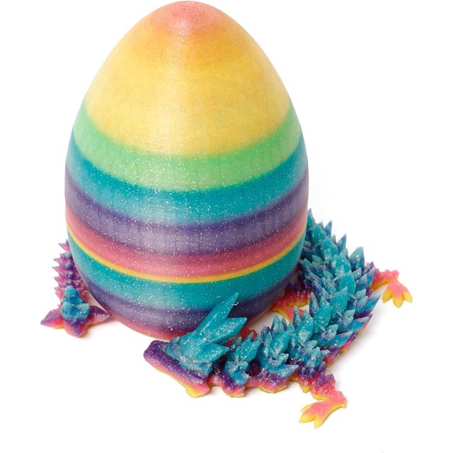 Dragon Egg- Crystal Rainbow Surprise Egg with Colorful Dragon Inside ...