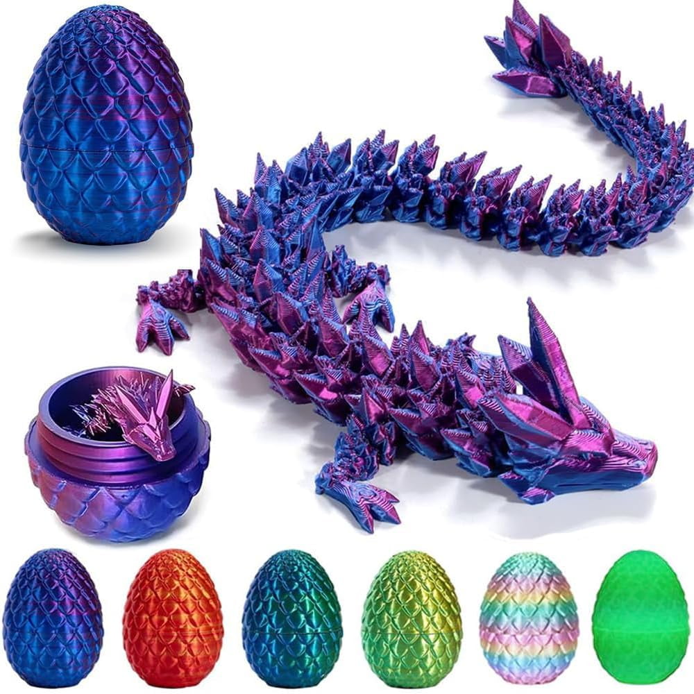 Dragon Eggs,3D Printed Dragon Eggs with Dragon Inside, 3D Articulated Dragon Home D®cor ...