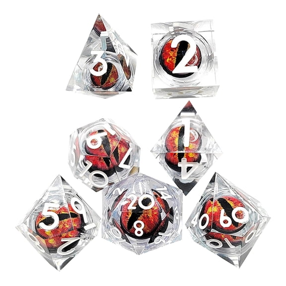Haxtec 6mm Mini DND Dice Set With Hollow Dice Case Necklace Cool ...