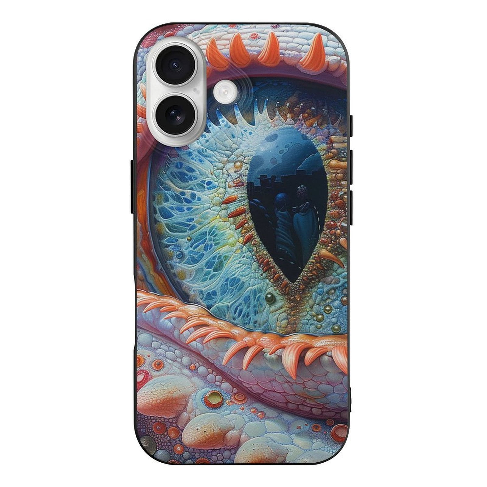 Dragon Eye Psychedelic Black TPU Case for iPhone 17 Slim Shockproof ...