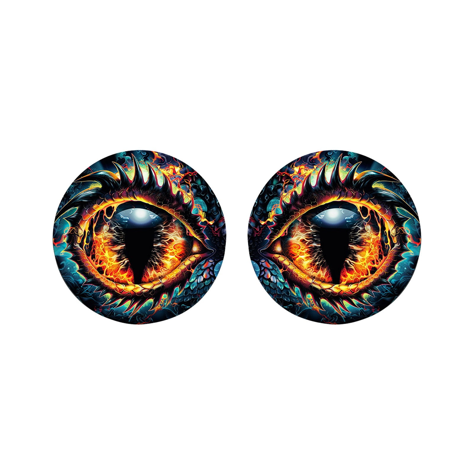 Beast Eyes Headlight Decals Pair, Round Eye Headlight Decal, 3D Stereo ...