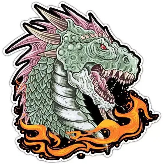 Dragon Fantasy Creature Reptile Fire Flame Car Stickerphone Decal Water ...