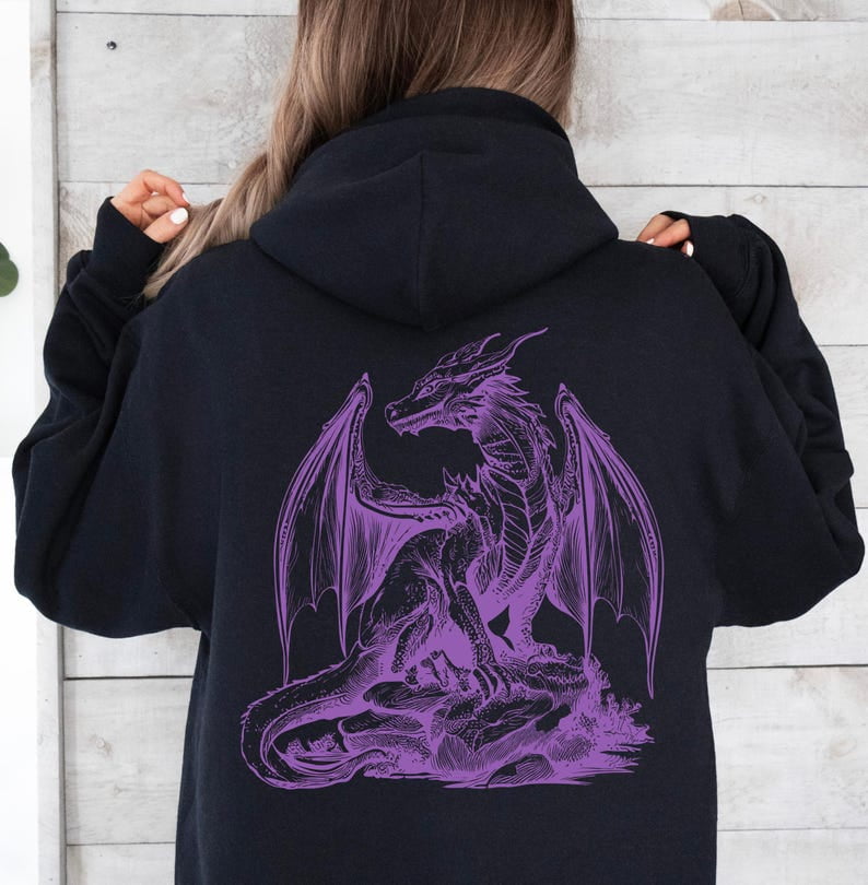 Dragon Fantasy Hoodie, Feminism Hoodie, Fantasy Romance Booklover Gift ...