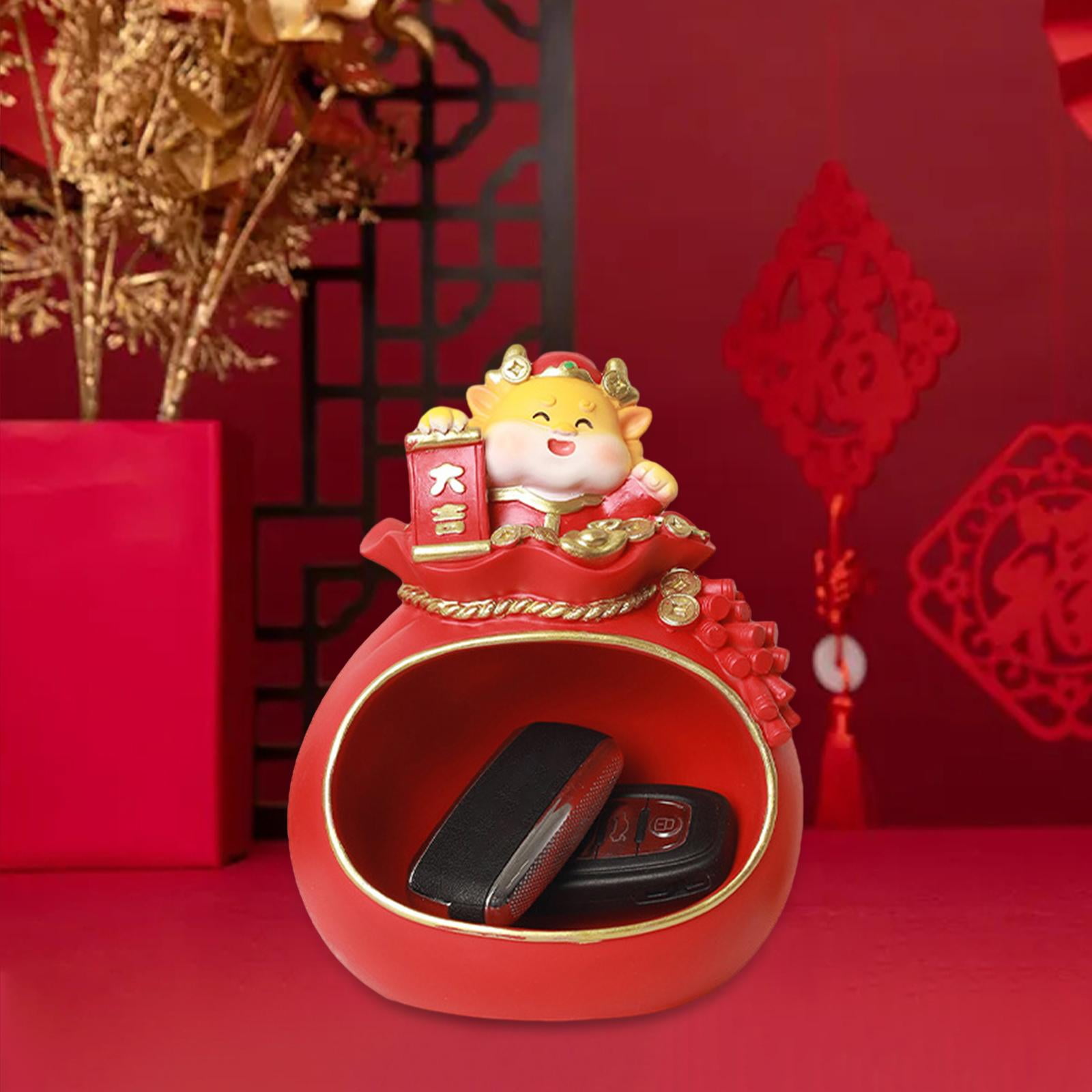 Dragon Figurine Holding Storage Tray Candy Trays for Entryway Cabinet ...