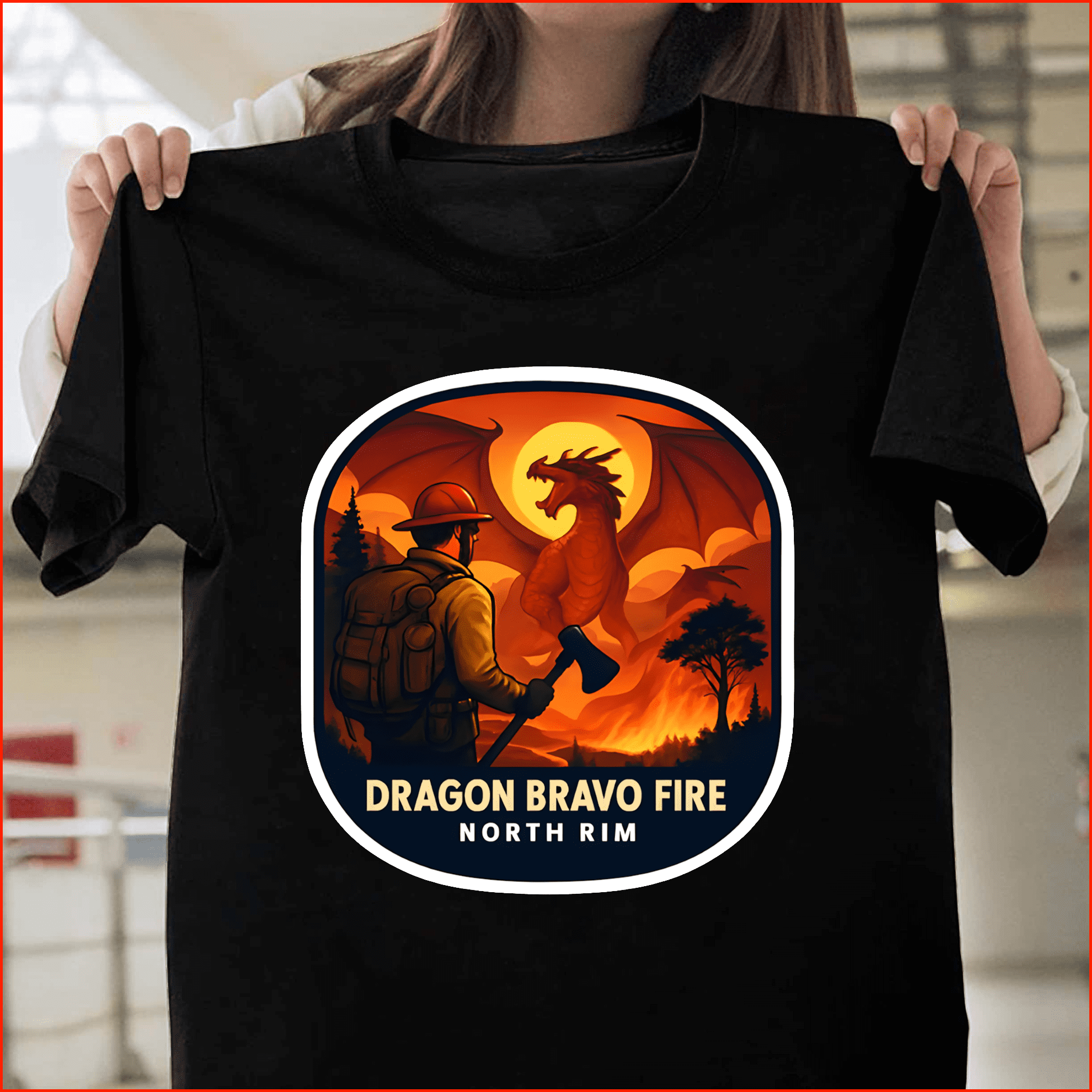 Dragon Fire Bravo Bold Creature Power Graphic Fantasy Style H352 V90012 ...