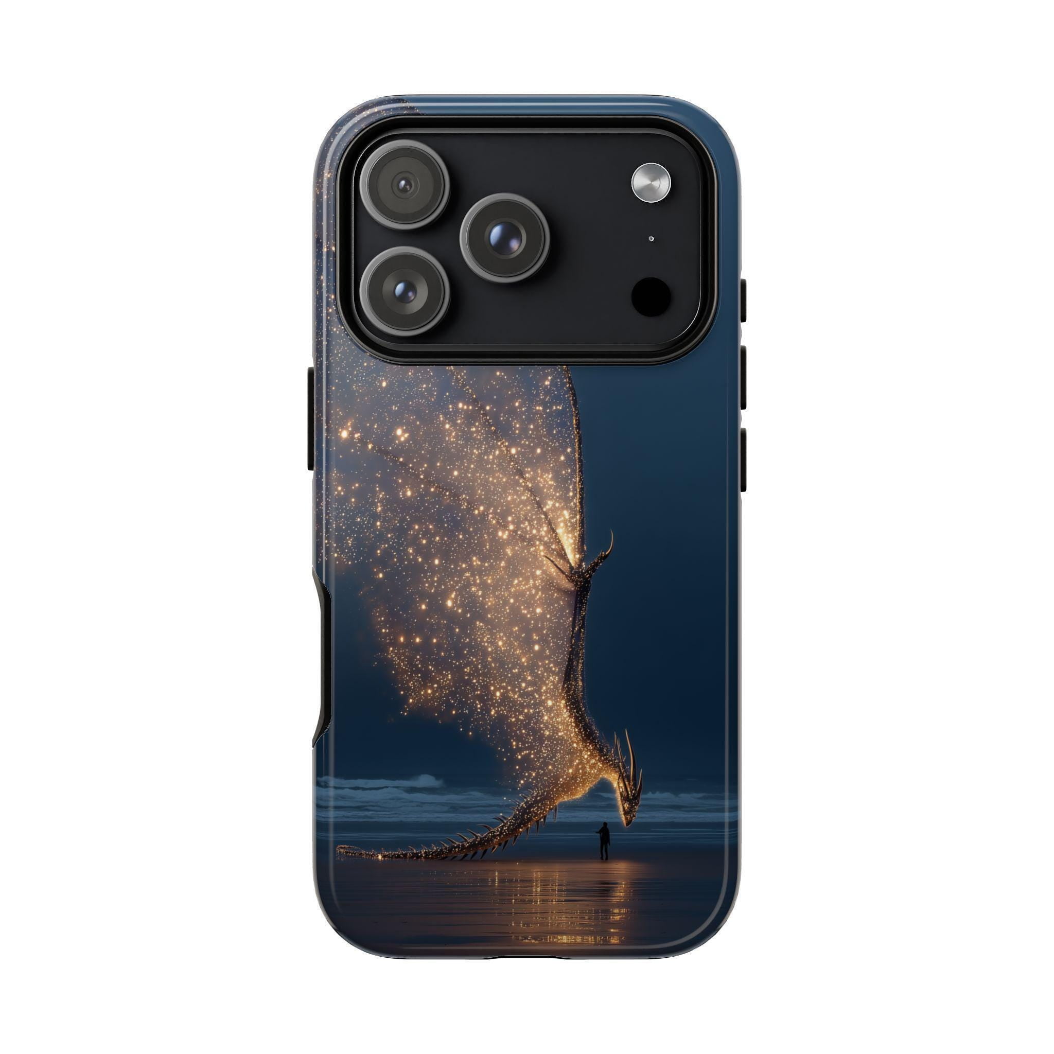 Dragon Fire Burst Stars Ocean Night Fiery Celestial Scene Phone Case ...