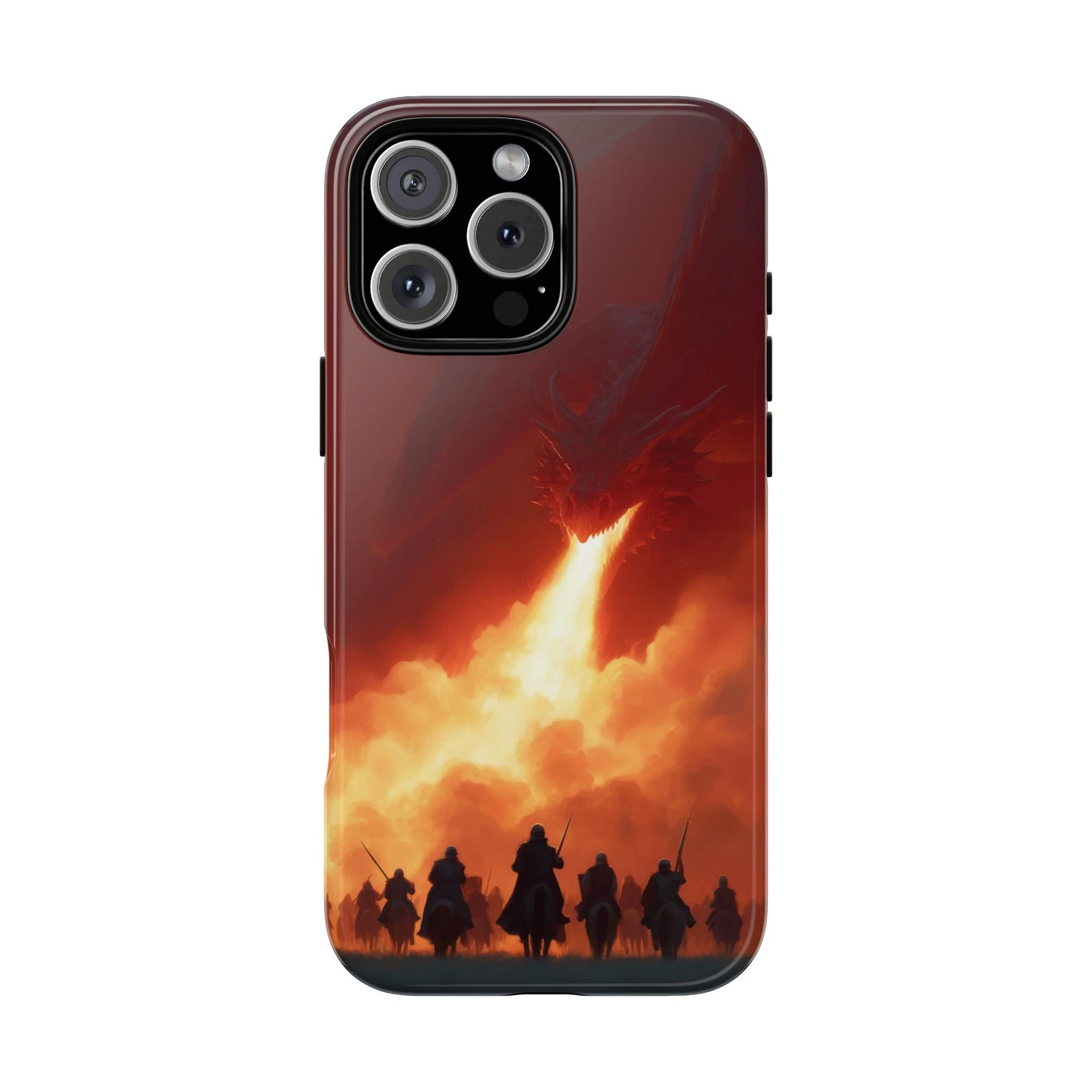 Dragon Fire Knights Battle Medieval Fantasy Design Phone Case 11 12 13 ...