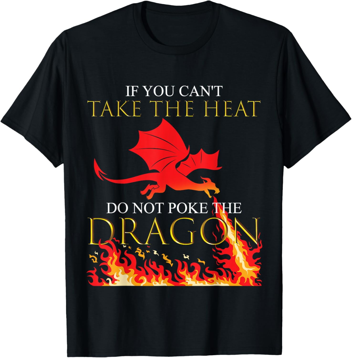 Dragon Flame-Spewing Flying Mythical Creature Fire Breathing T-Shirt ...