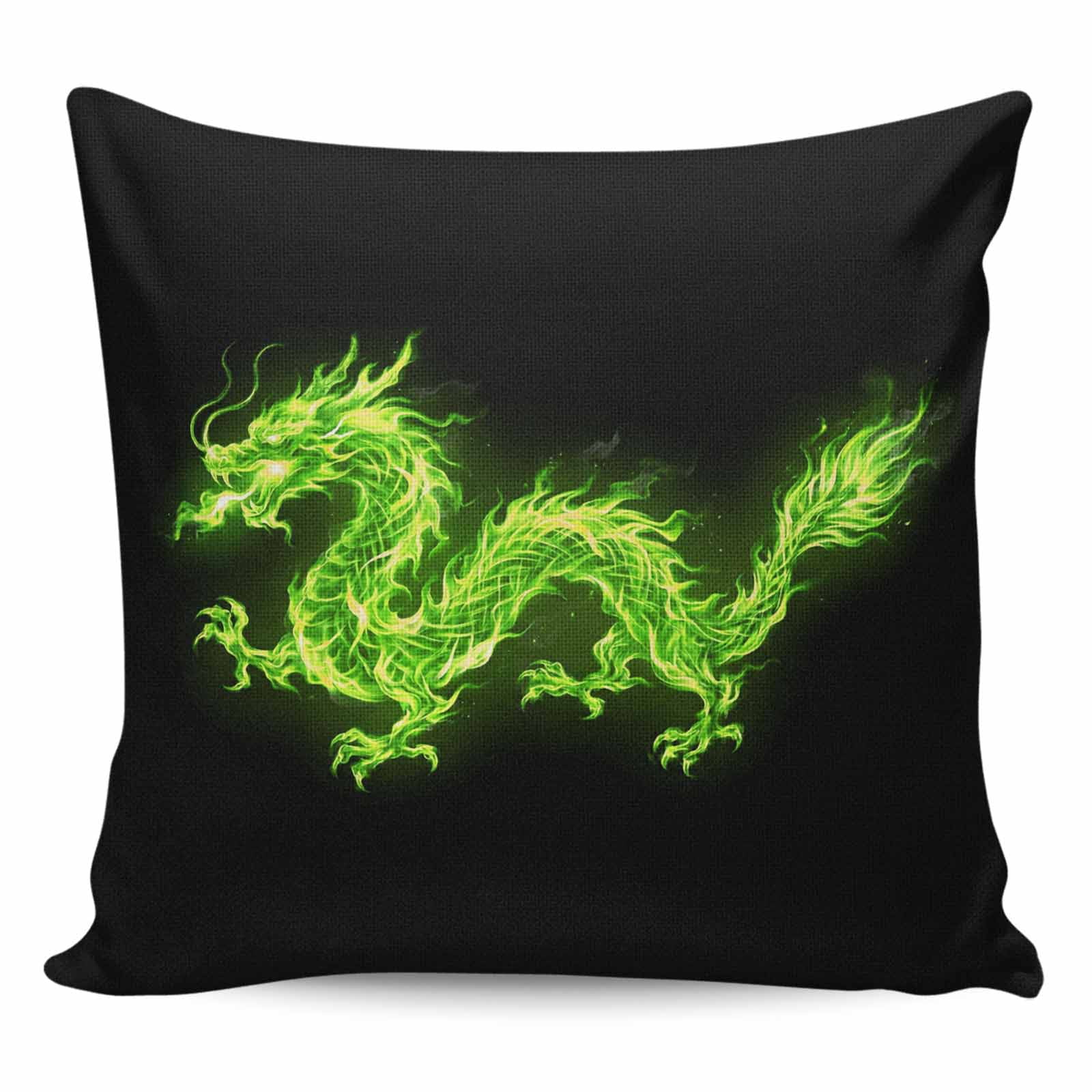 Dragon Flames Pillow Covers 24x24 Inch Decorative Throw Pillow Cover ...