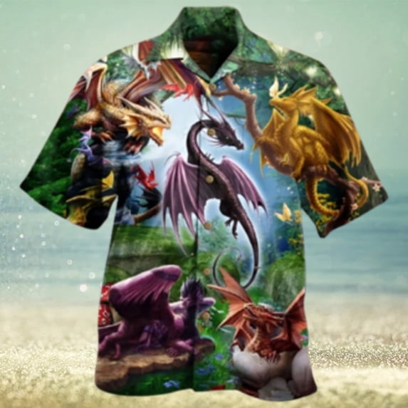 Dragon Fly Love Life Limited Summer Aloha Hawaiian Shirt - Walmart.com