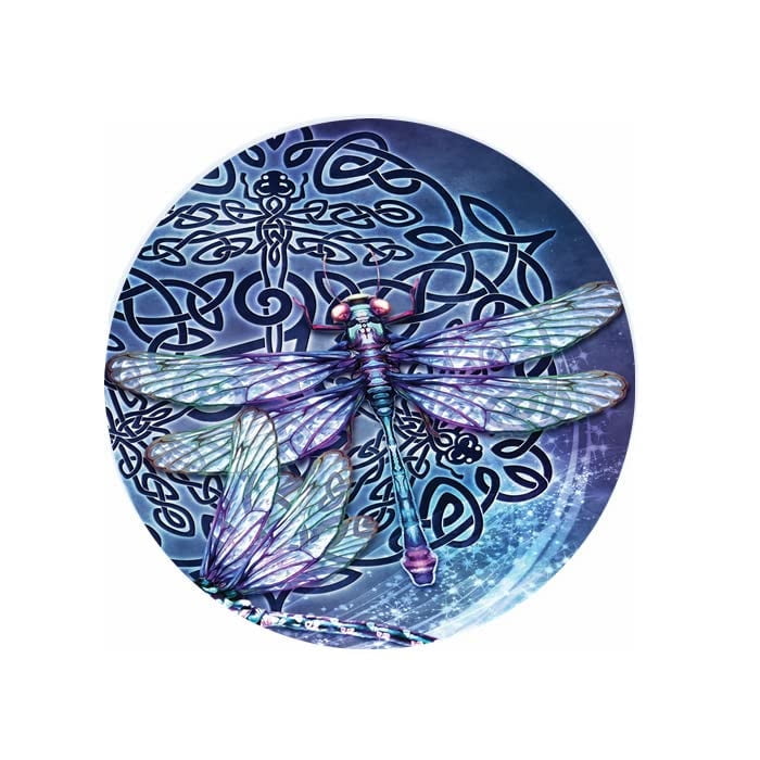 Dragon Fly with Celtic Runes Ceramic Car Coaster Set for Women Man 2.56 ...