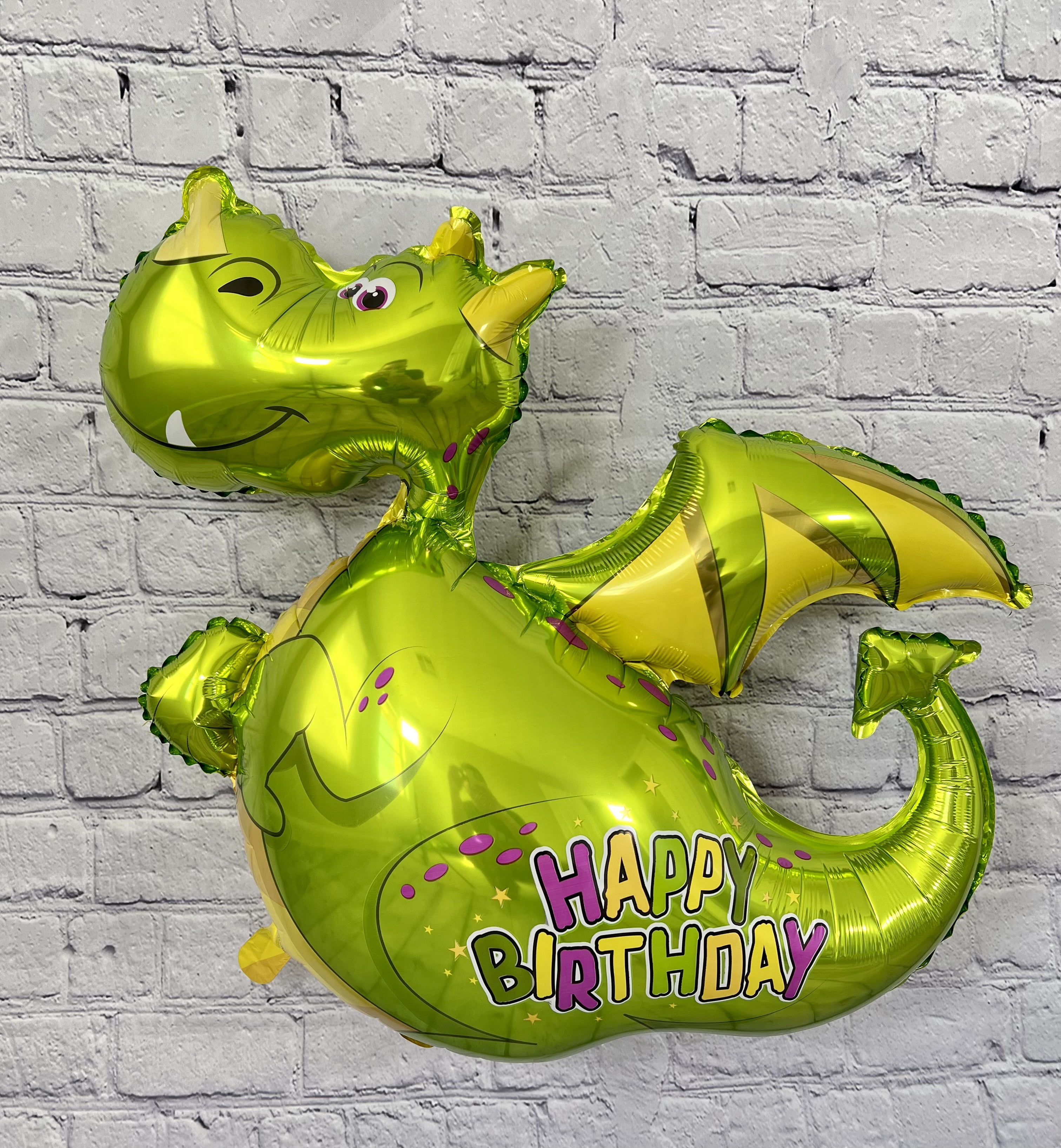 Dragon Foil Balloon Green Flying JUMBO Mylar Kids Birthday Party ...