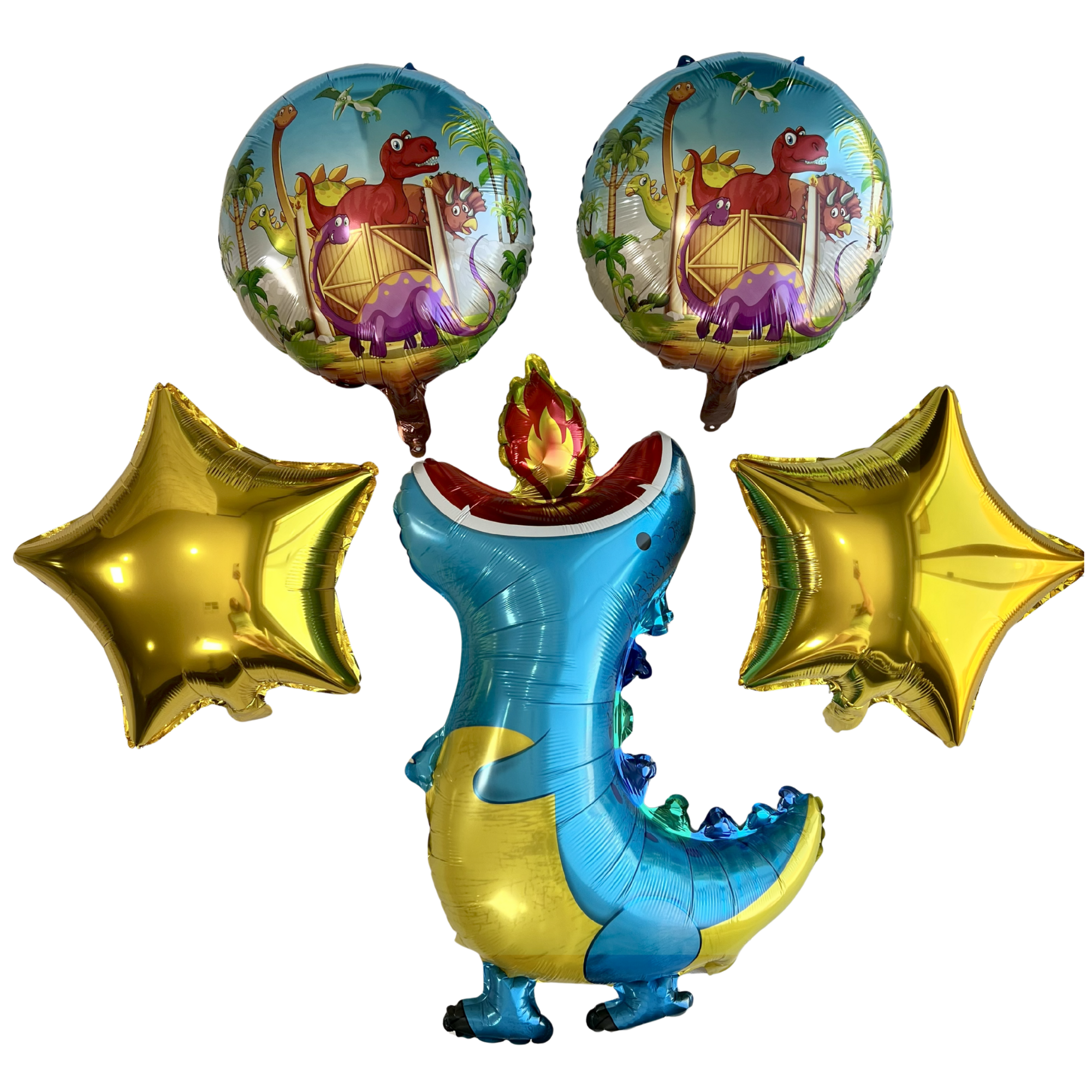 Dragon Foil Balloons JUMBO Mylar - Set of 5 - Fire Breathing Dragon ...