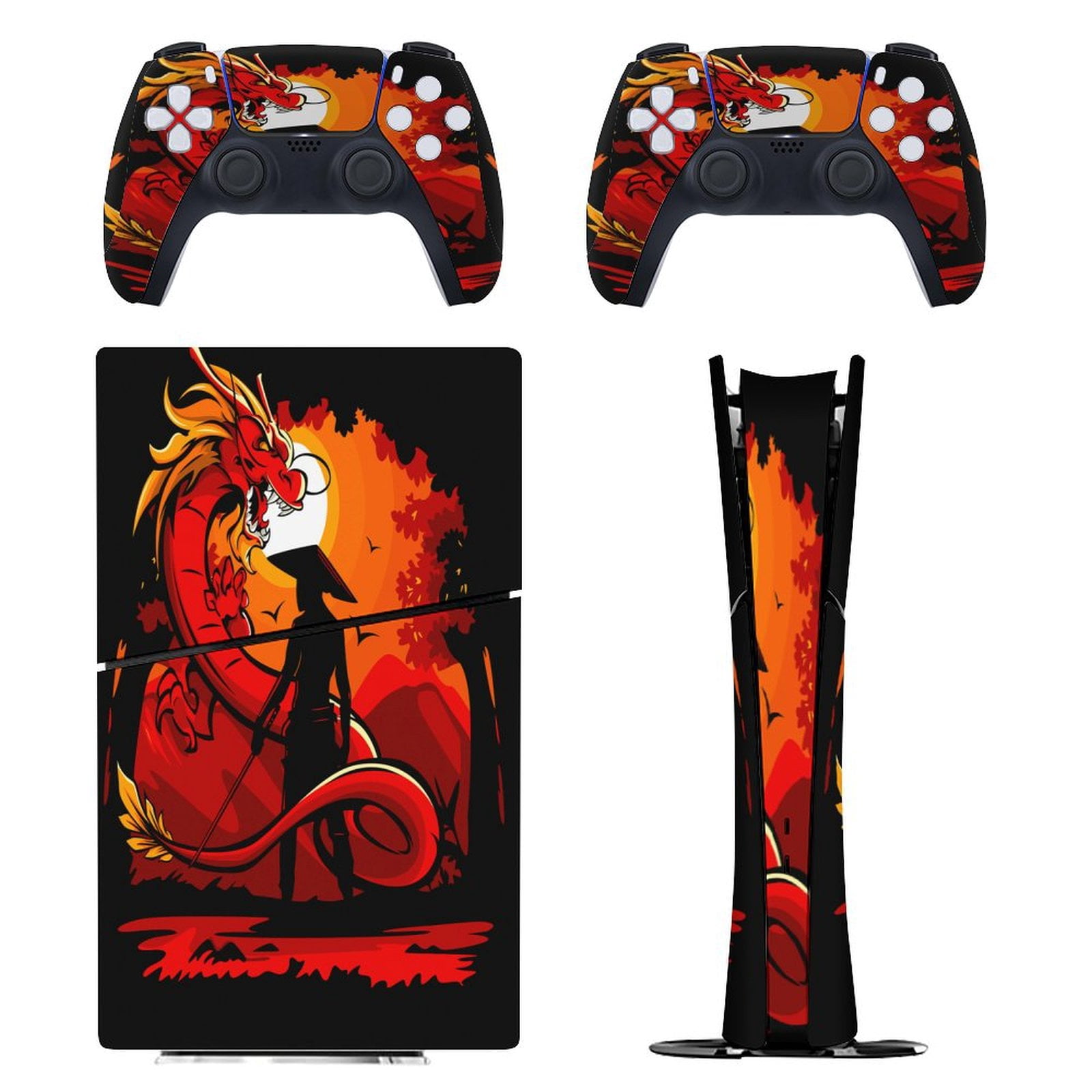 Dragon, Folk Master, Back PS5/PS5 Slim Digital Disc Skin Sticker For ...