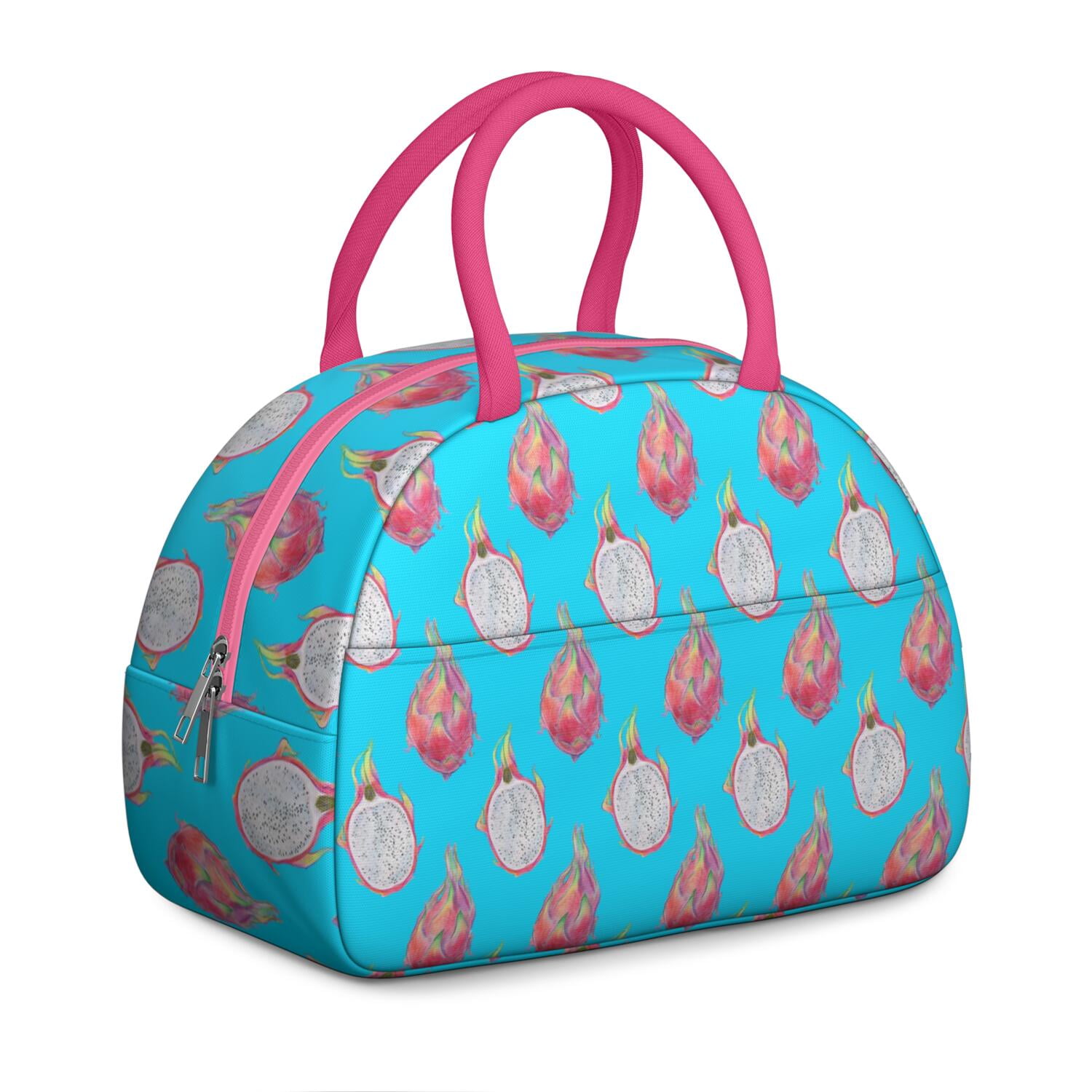 Dragon Fruit Lunch Bag for Women – Cute Pitaya Print Tote with Tropical ...