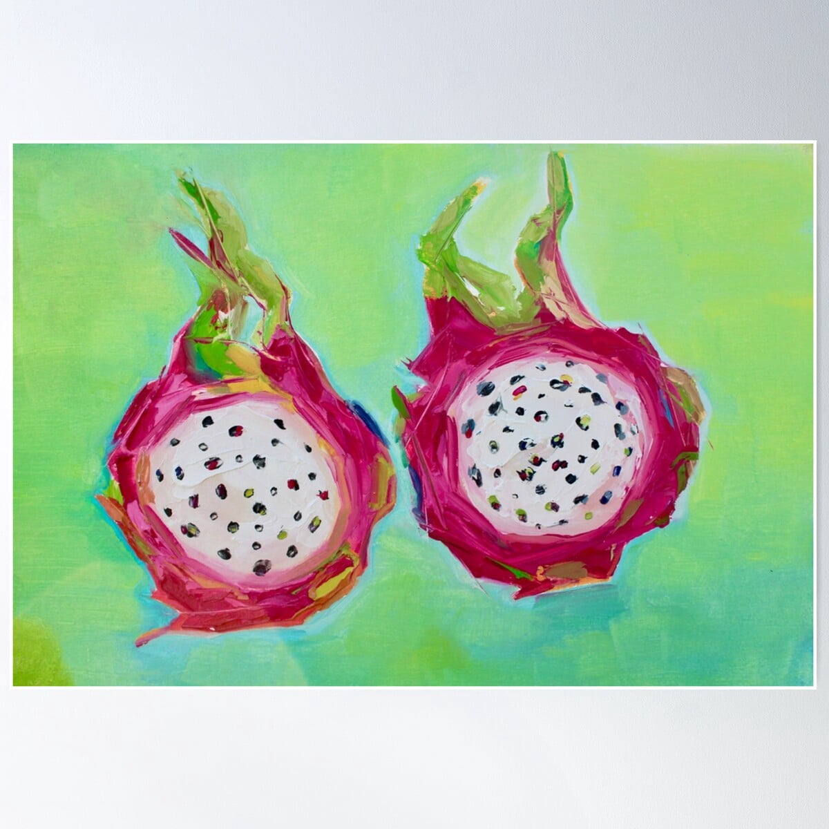 Dragon Fruit Poster Wall Art, Modern Wall Decor For Living Room Bedroom ...