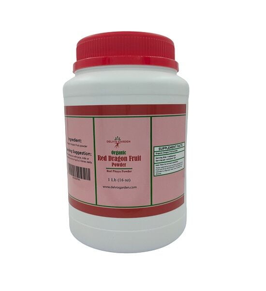 Dragon Fruit Powder Grown, 16 Oz: Organic Red Pitaya Dragon Fruit ...