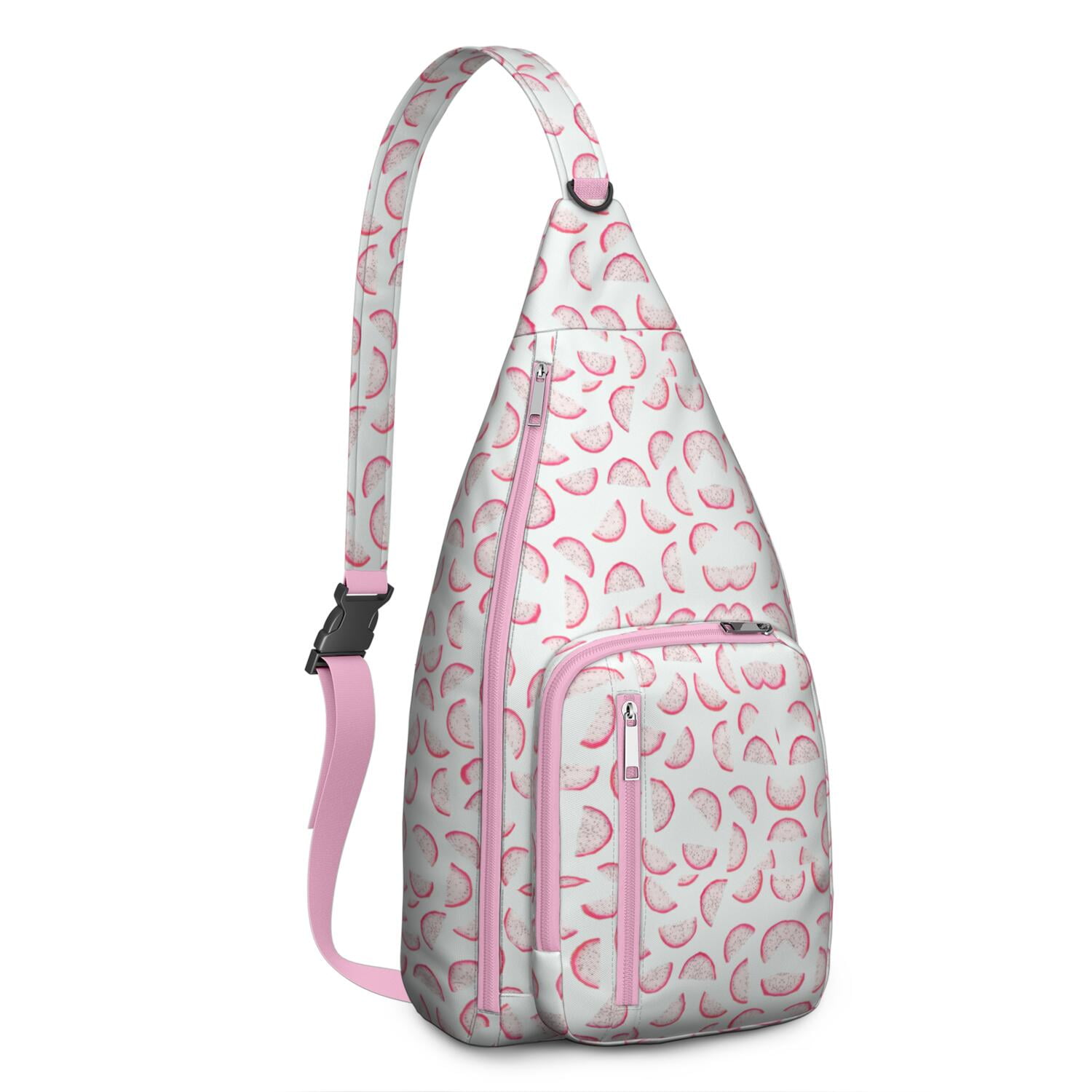 Dragon Fruit Sling Backpack - Tropical Pitaya Print Crossbody Bag ...
