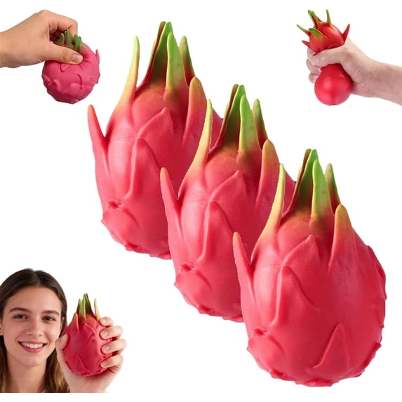 Dragon Fruit Squishy, Dragonfruit Squishy, Realistic Squeeze ...