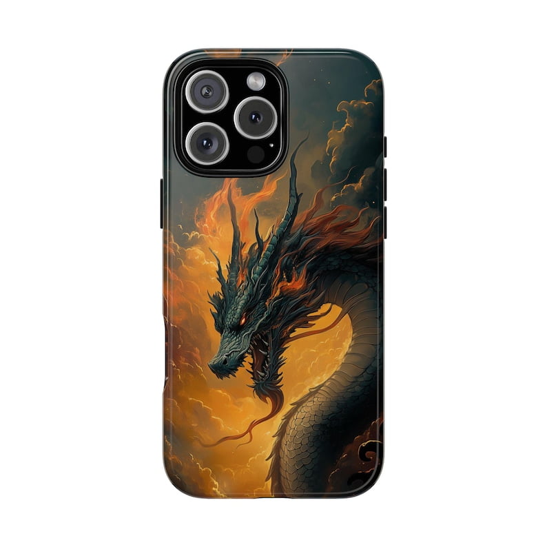Dragon Fury Serpent Twilight Clouds Wyrm Artwork Phone Case with iPhone ...