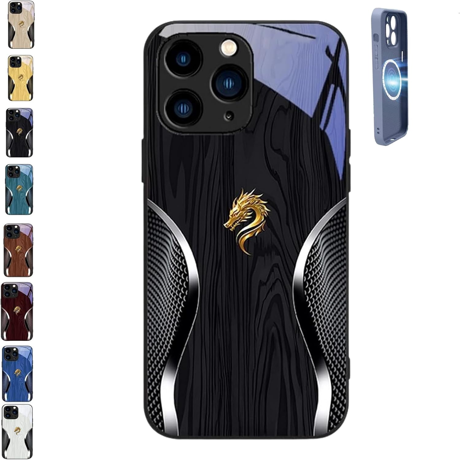 Dragon Glass Phone Case, Pro Glass Case for iPhone 16 15 14 13 Plus Pro ...