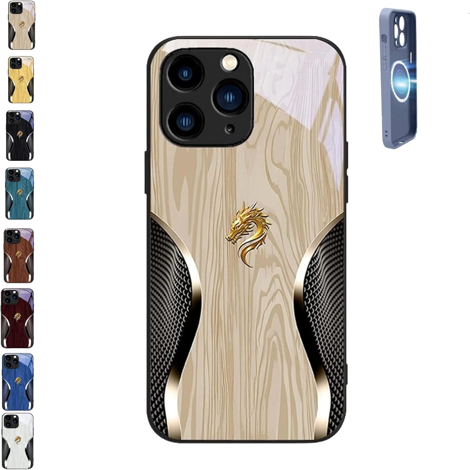 Dragon Glass Phone Case, Pro Glass Case for iPhone 16 15 14 13 Plus Pro ...