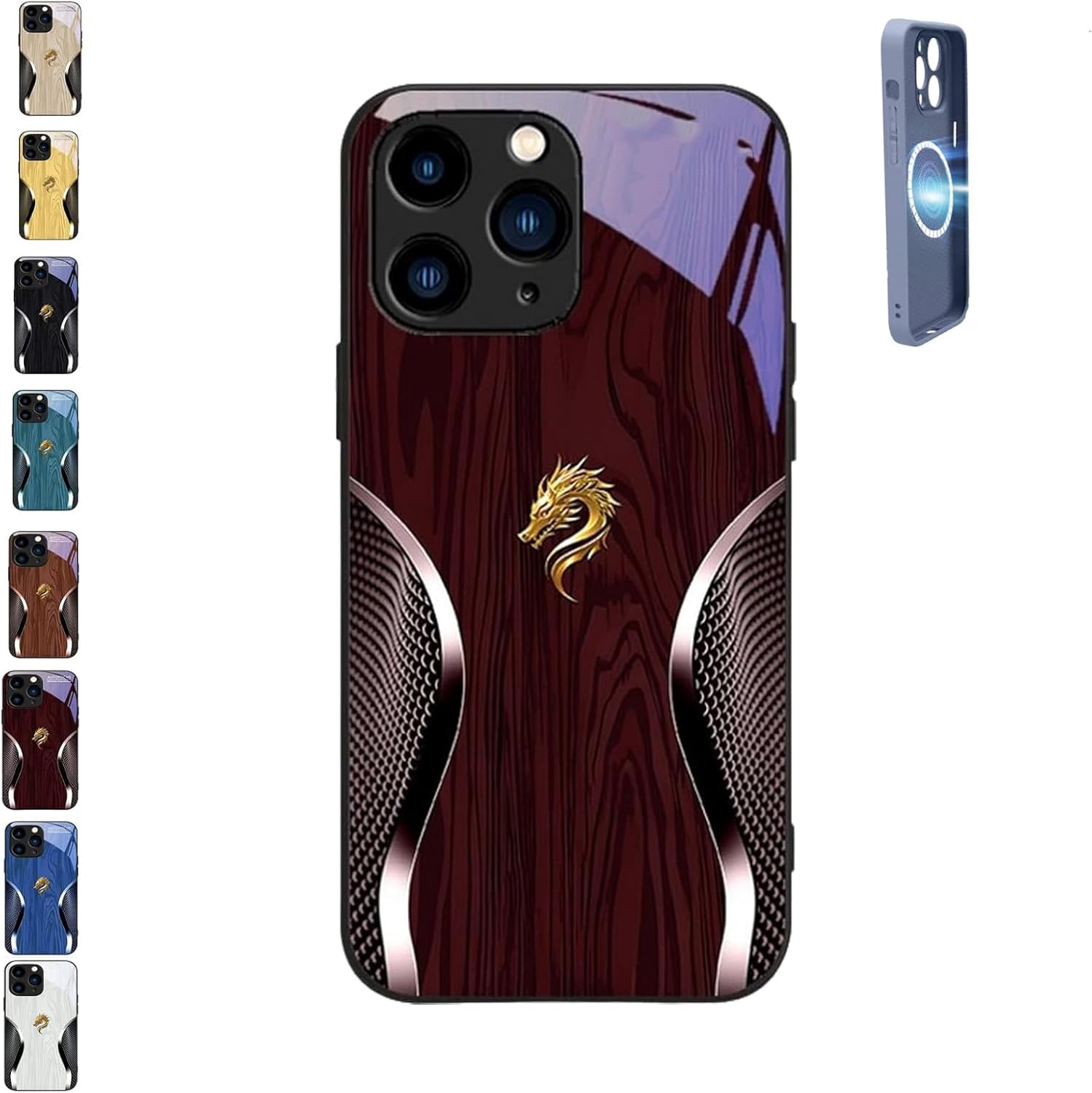 Dragon Glass Phone Case, Pro Glass Case for iPhone 16 15 14 13 Plus Pro ...