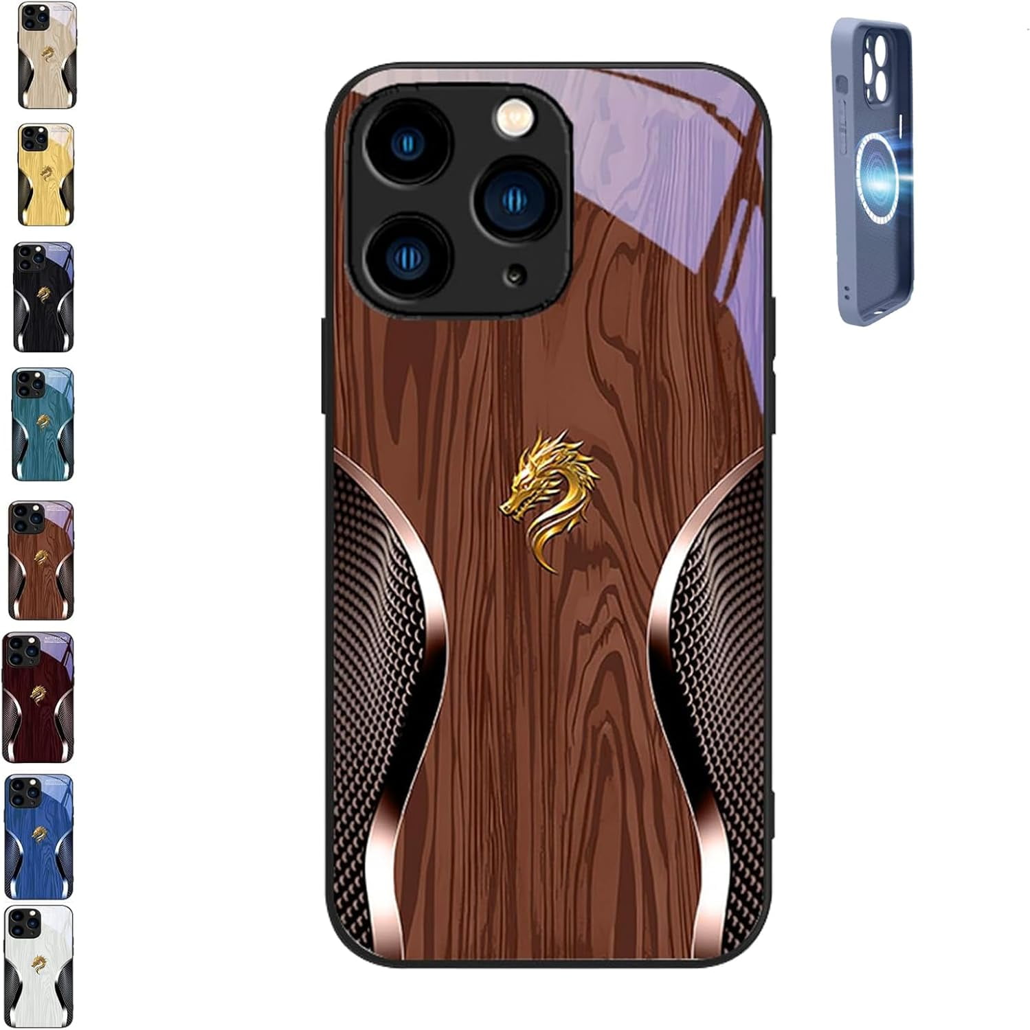 Dragon Glass Phone Case, Pro Glass Case for iPhone 16 15 14 13 Plus Pro Max Series, Magnetic ...