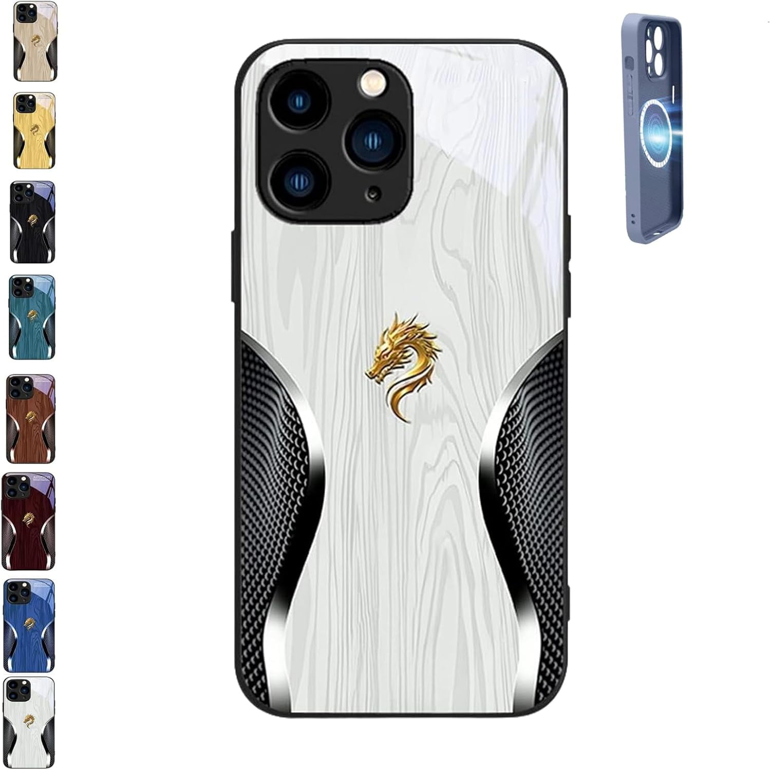 Dragon Glass Phone Case, Pro Glass Case for iPhone 16 15 14 13 Plus Pro Max Series, Magnetic ...