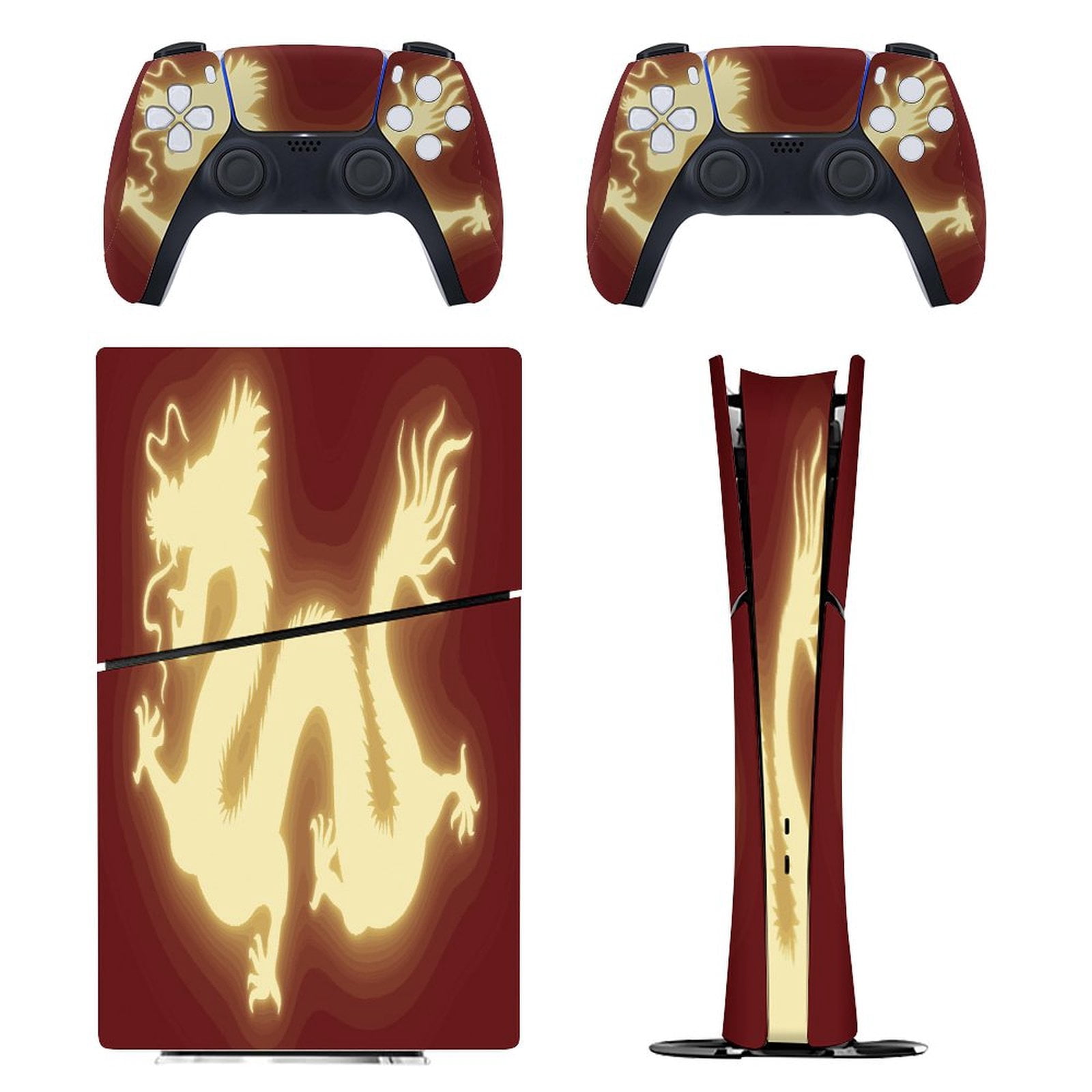 Dragon, Glowing, Traditional PS5/PS5 Slim Digital Disc Skin Sticker For ...
