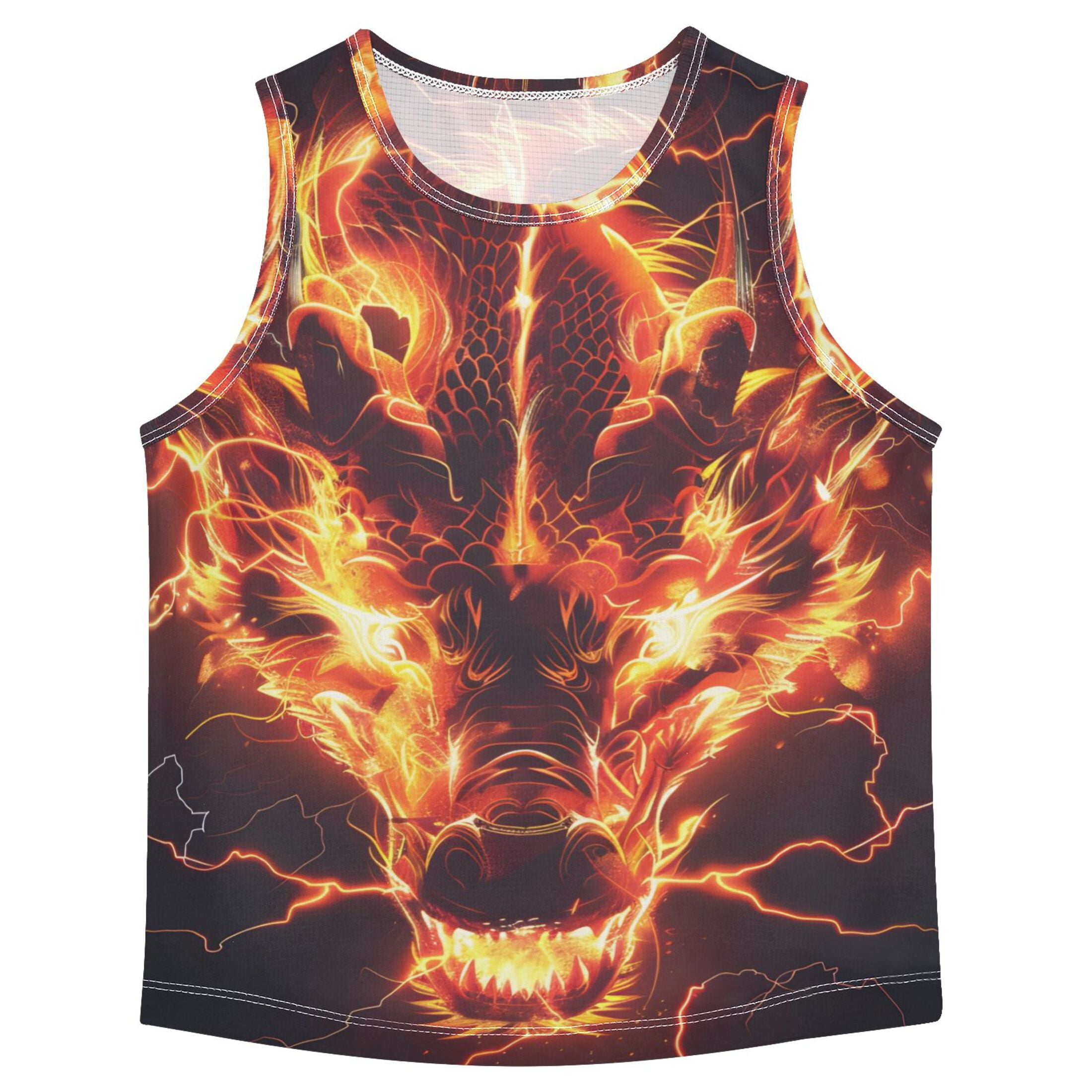Dragon Head with Lightning Boys' Vest Undershirt Tank Top Sleeveless ...