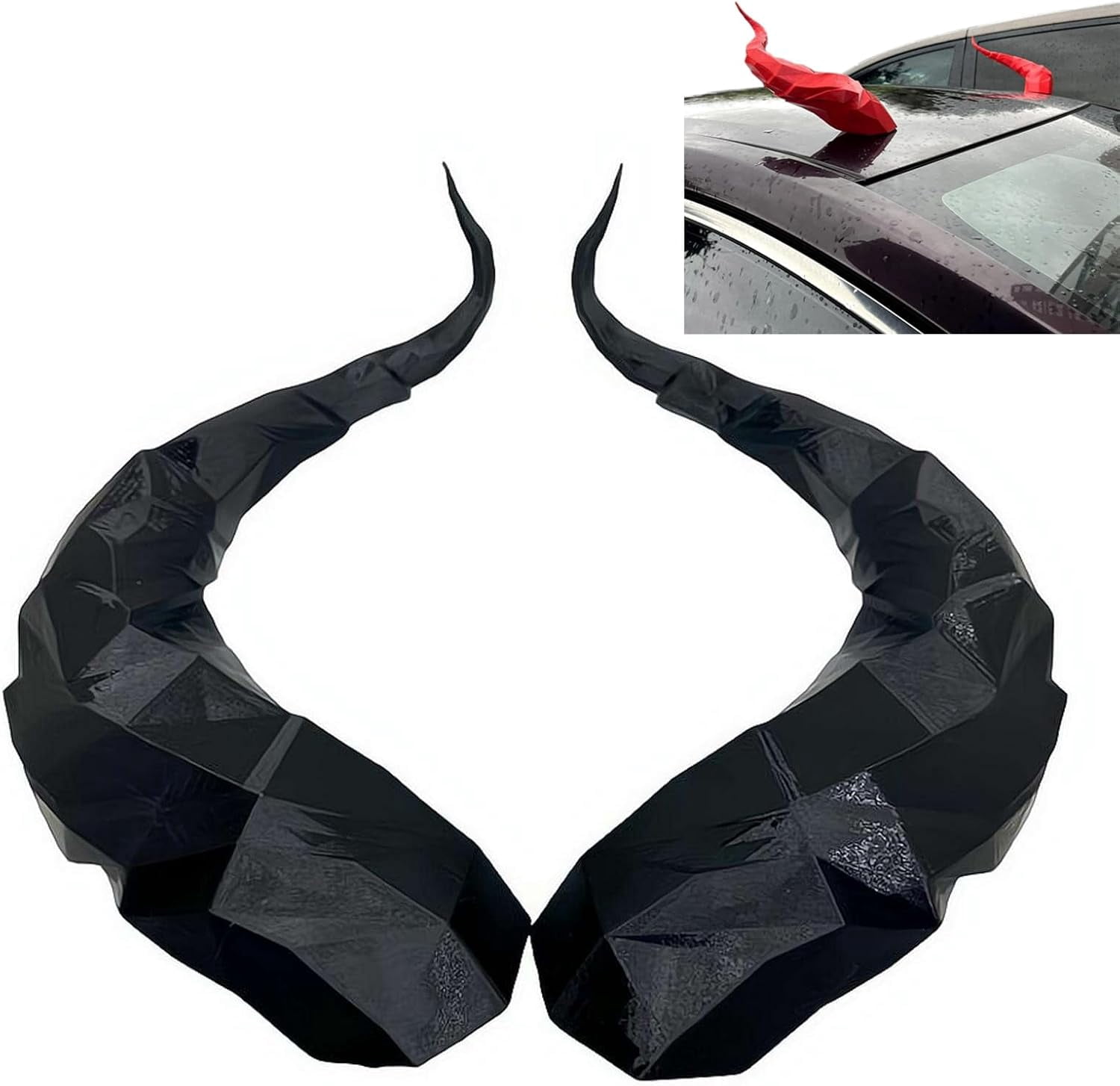 Dragon Horns for Car Roof – No Drill Easy Installation – Devil Horn Car ...