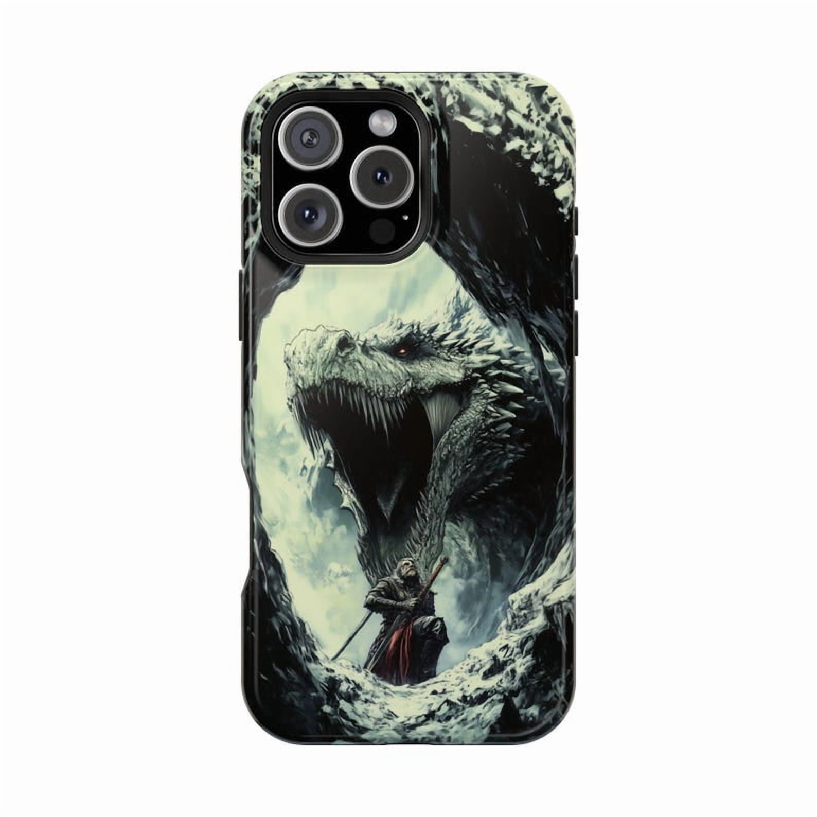 Dragon Hunter Exploring Mystic Cave Fantasy Warrior Scene Case for ...