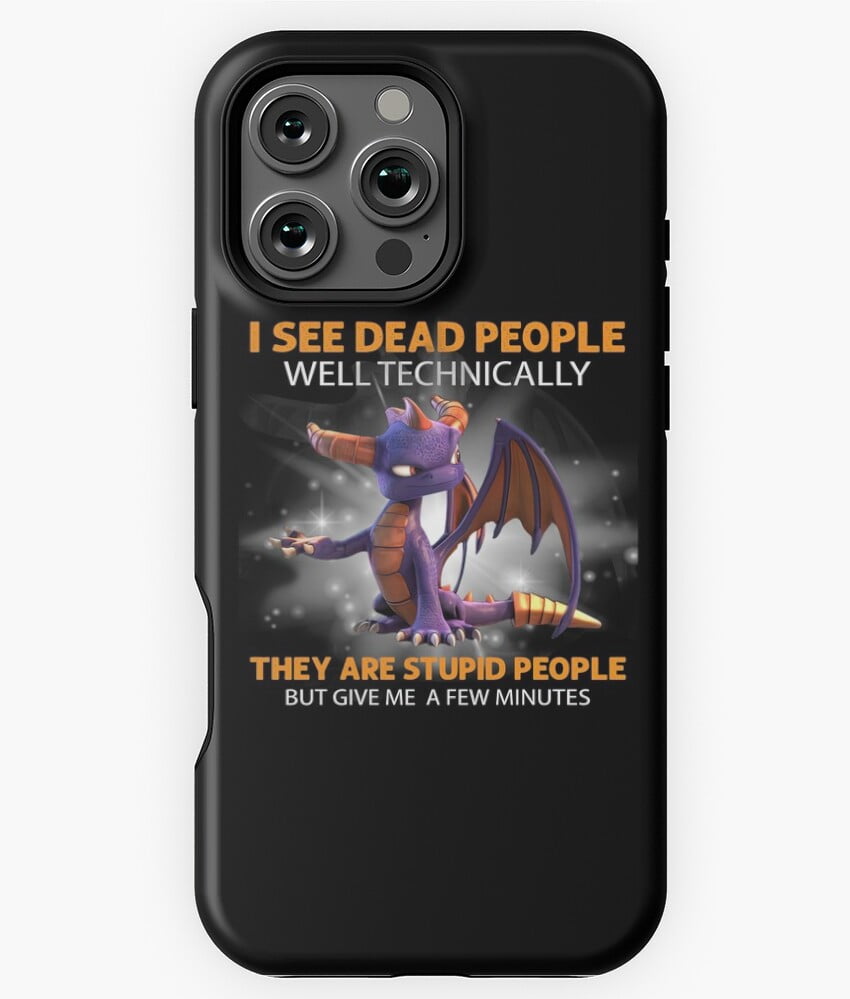 Dragon I See Dead People Funny Art Phone Case for iPhone 16 15 14 13 12 ...
