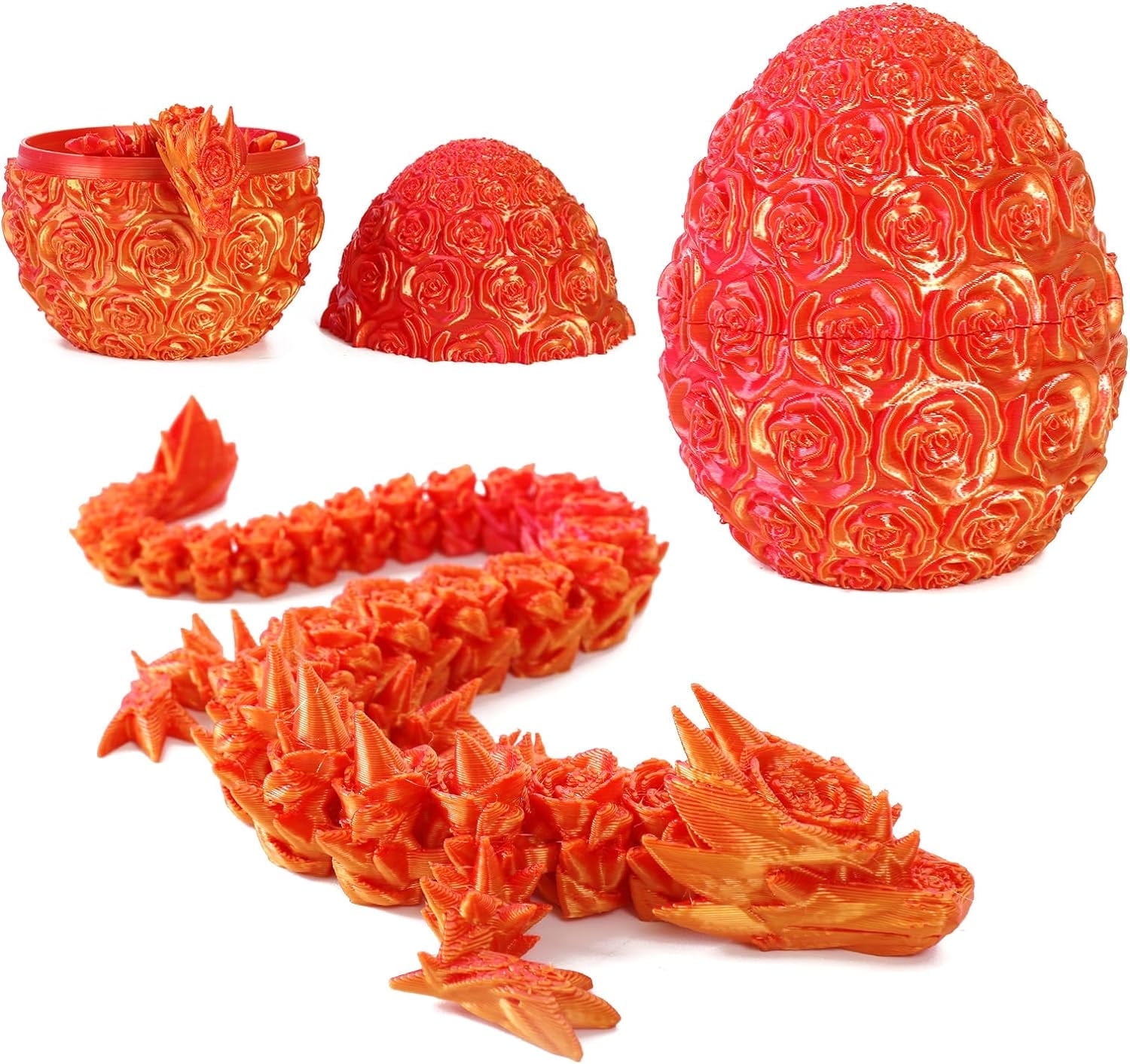 Dragon Inside Easter Dragons Full Articulated Dragon Egg Crystal Fidget ...