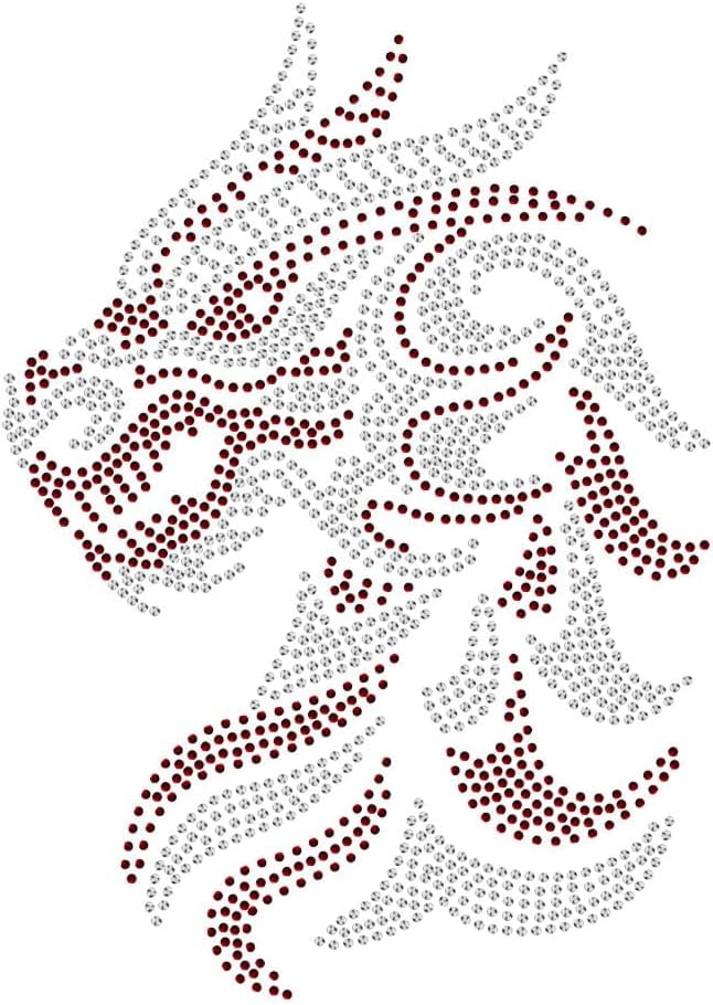 Dragon Iron on Rhinestones Transfer 11.69x8.27 Inch Heat Transfer Decal ...