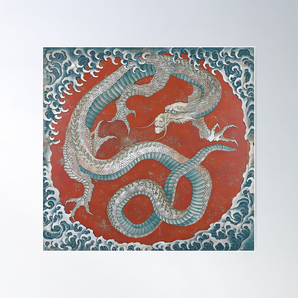 Dragon By Katsushika Hokusai On The Ceiling Of A Festival Float Edo ...