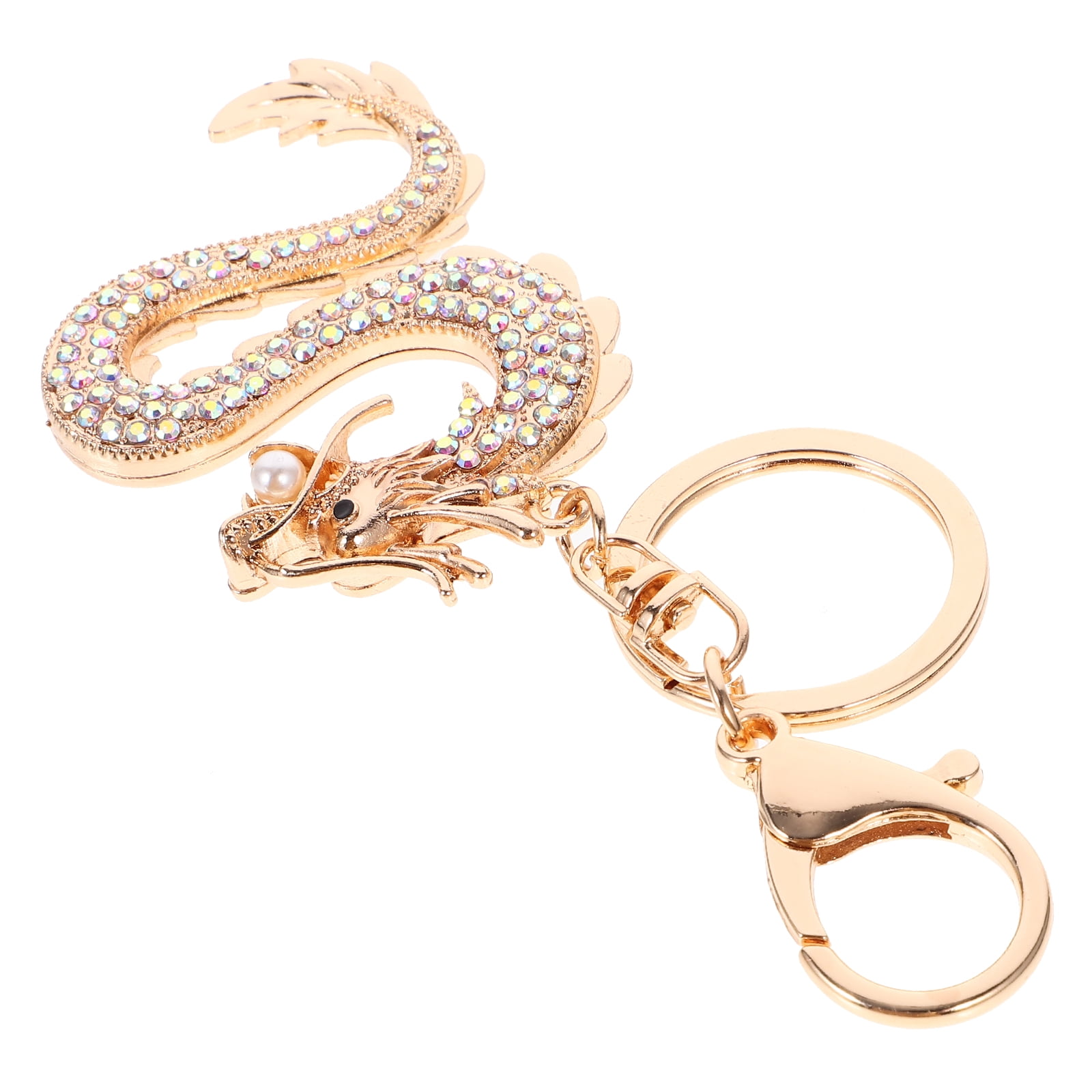 Dragon Keychain Rhinestone Key Pendant Funny Car Keychain for Christmas ...