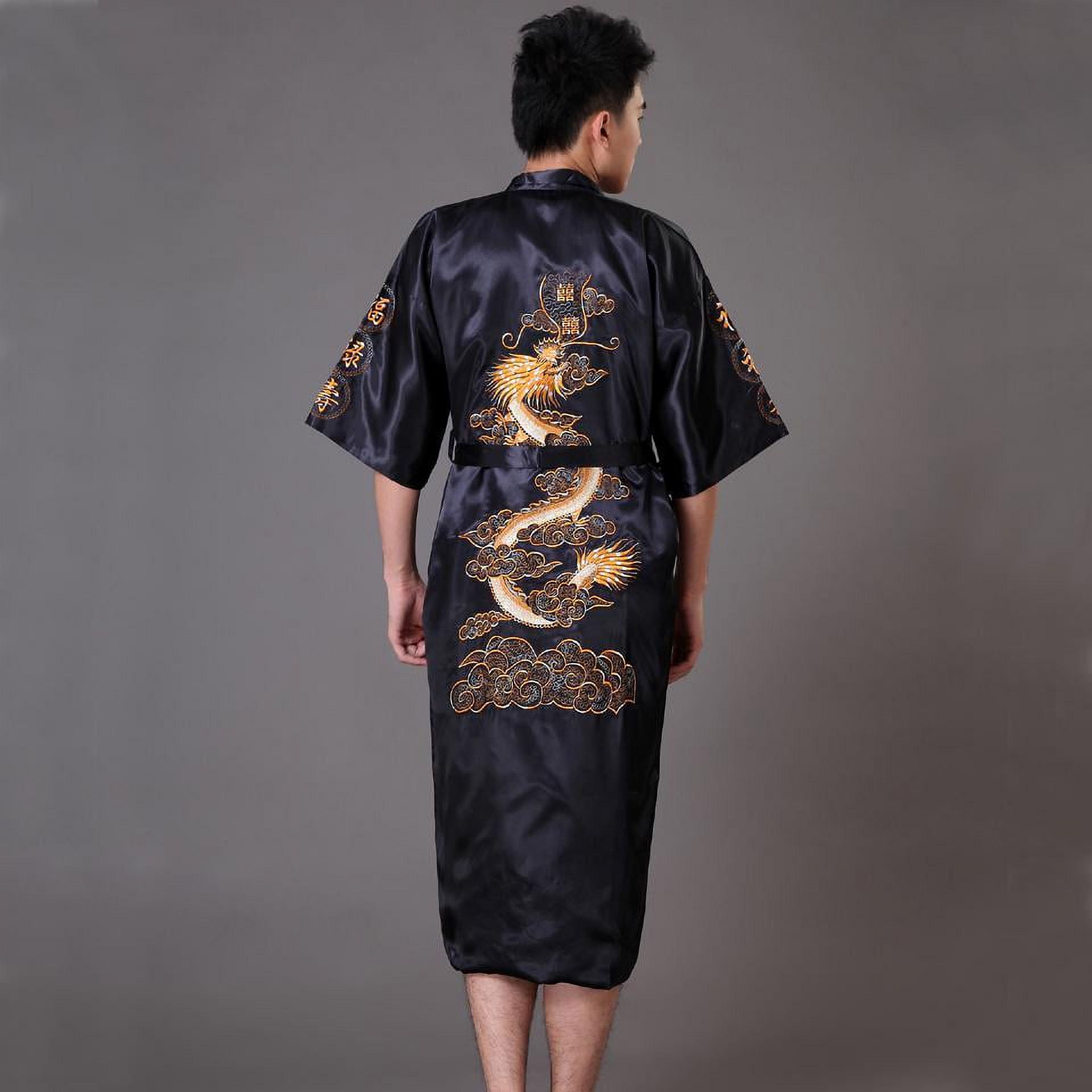 Dragon Kimono Bathrobe for Women, Chinese Style, Embroidery Robe, Sexy ...