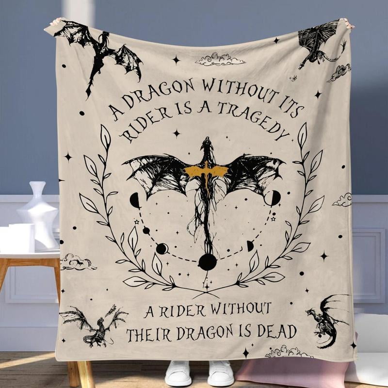 Dragon Knight Pattern Blanket, 1 Count Soft Warm Throw Blanket, Air ...