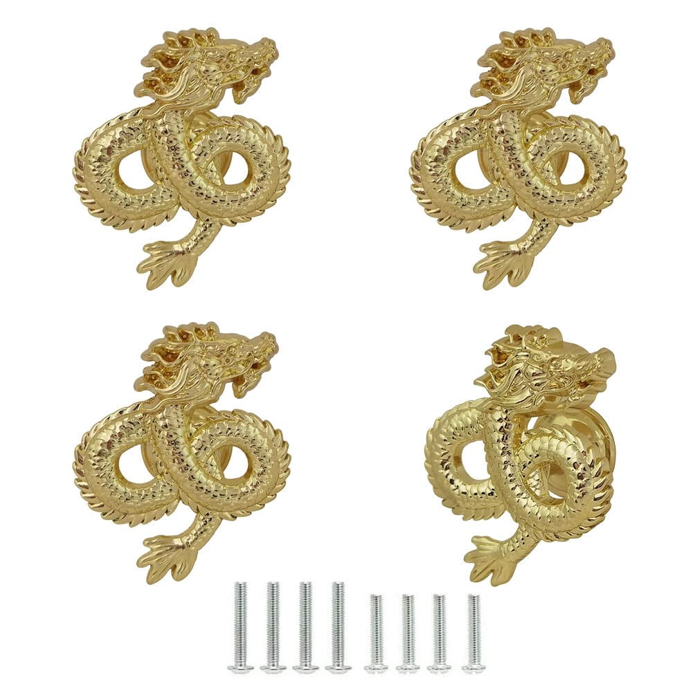 Dragon Knobs Cabinet Knobs Pull Handles, Decorative Metal Dragon Drawer ...