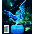 Dragon Lamp Dragon Toys Night Light for Kids Room 16 Colors Changing ...
