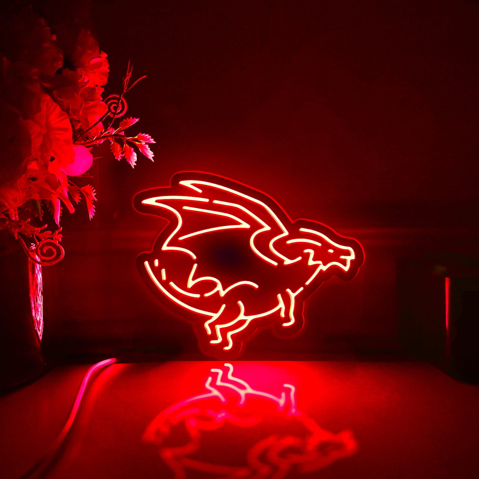 Dragon Led Light Box, Dimmable Neon-Like Light Signs USB Power for Wall ...