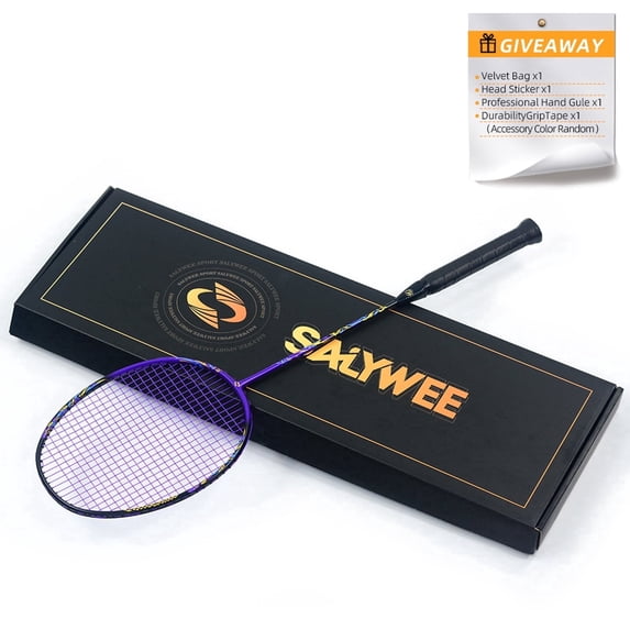 Dragon Lin Badminton Racket 5U G6 - T800 Carbon Fiber & 30T 6.8mm Mid ...