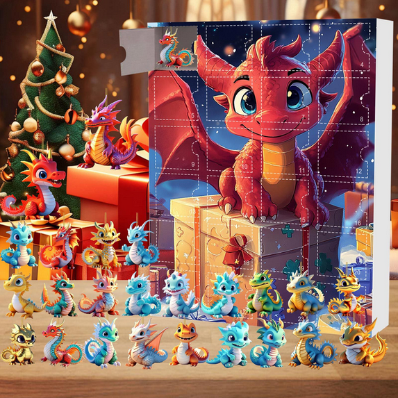 Dragon Lover AI Advent Calendar 2025 2026 Christmas Halloween Figures Party Favors Countdown ...