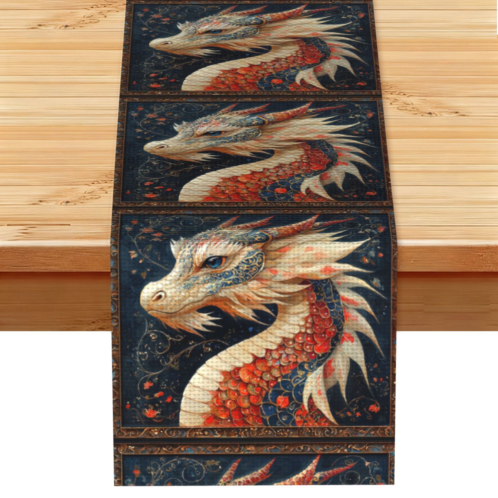 Dragon Many Patterns Art Table Runner 13x72 Inch for Dining Table ...