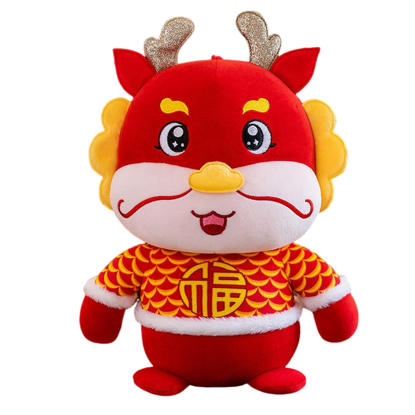 Dragon Mascot Plush Doll Chinese New Year Zodiac Dragon Stuffed Animals ...