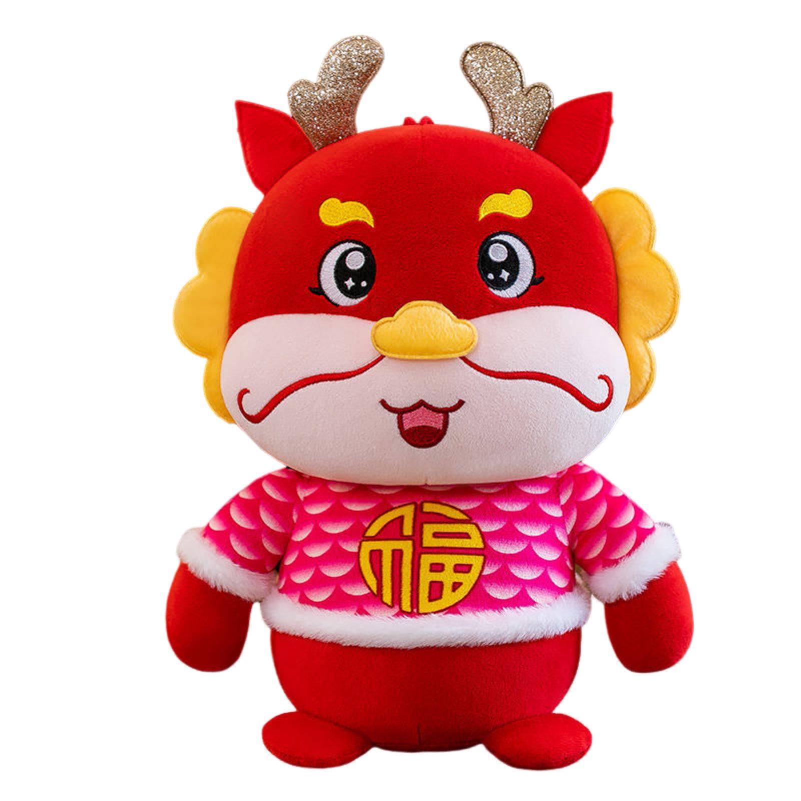 Dragon Mascot Plush Doll Chinese New Year Zodiac Dragon Stuffed Animals ...