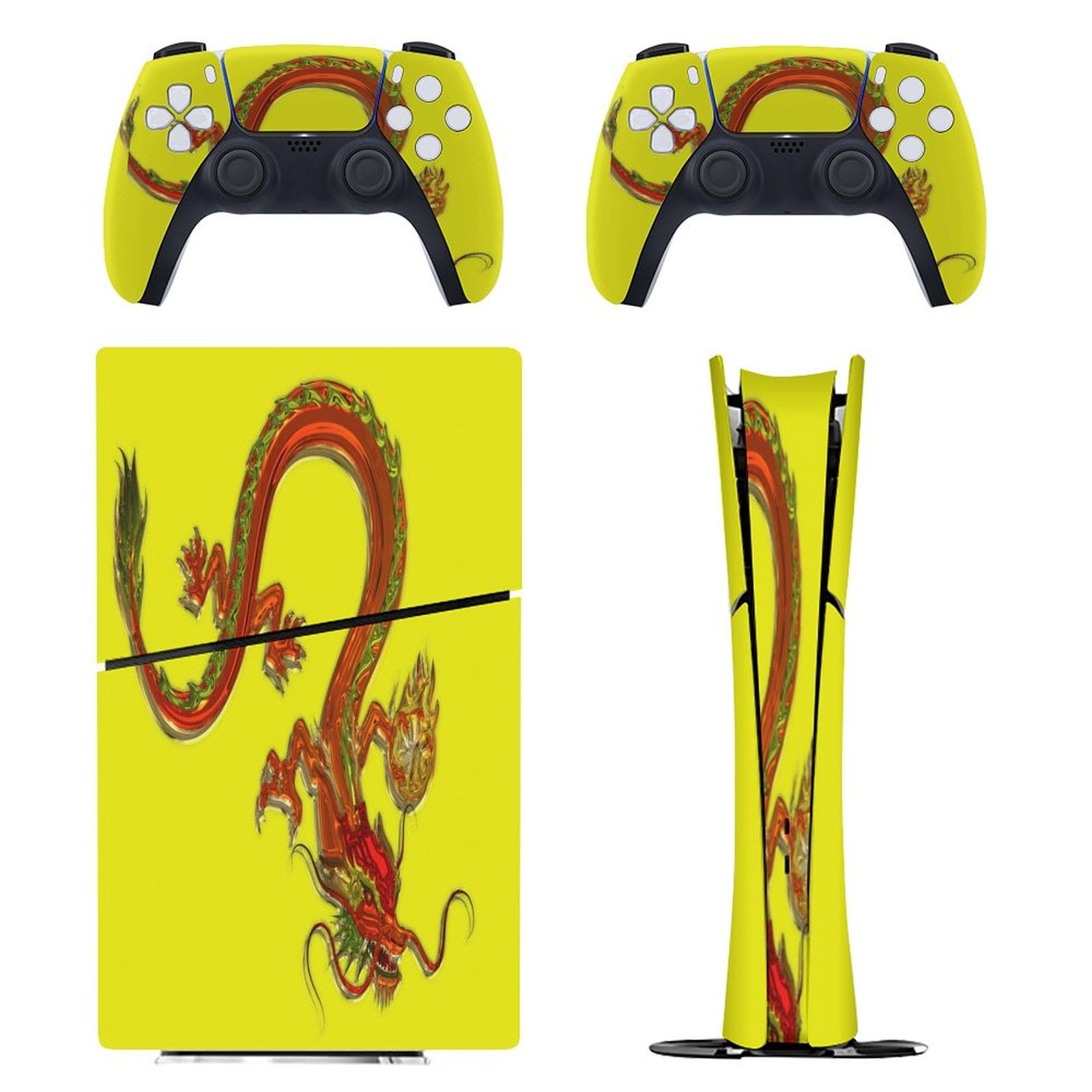 Dragon, Metallic, Chinoiserie PS5/PS5 Slim Digital Disc Skin Sticker ...